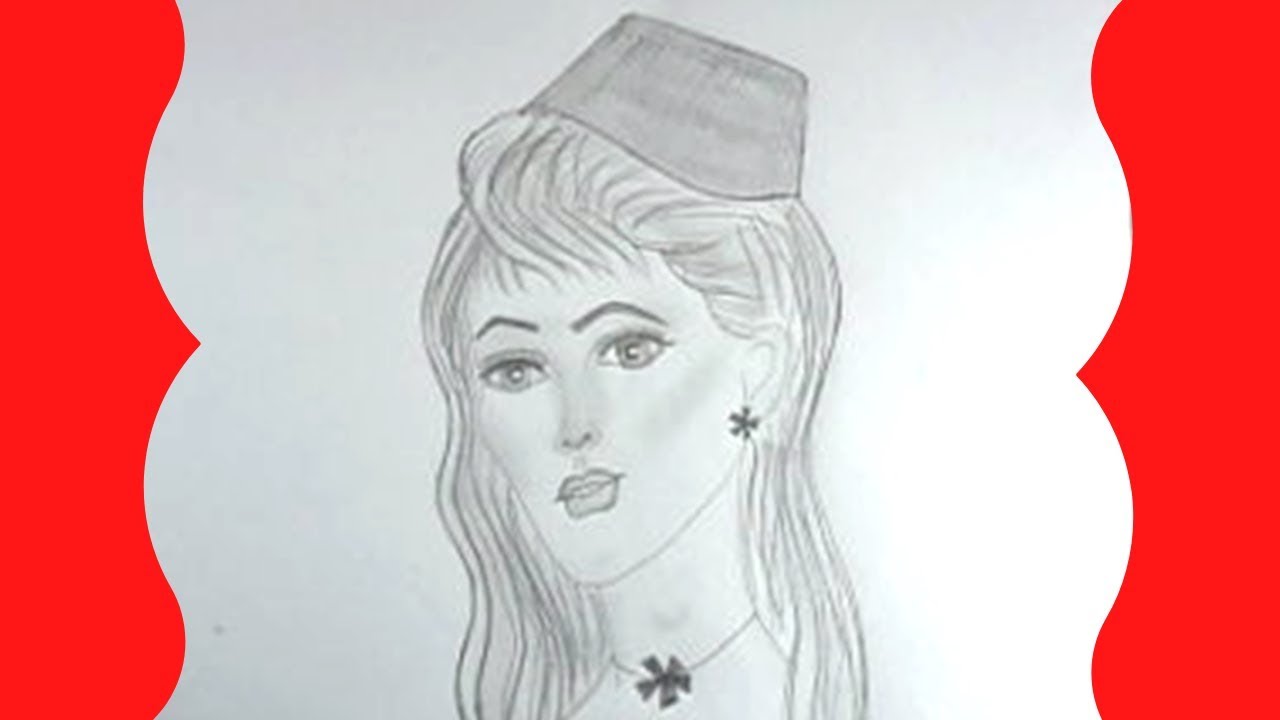 A beautiful girl drawing.... - YouTube