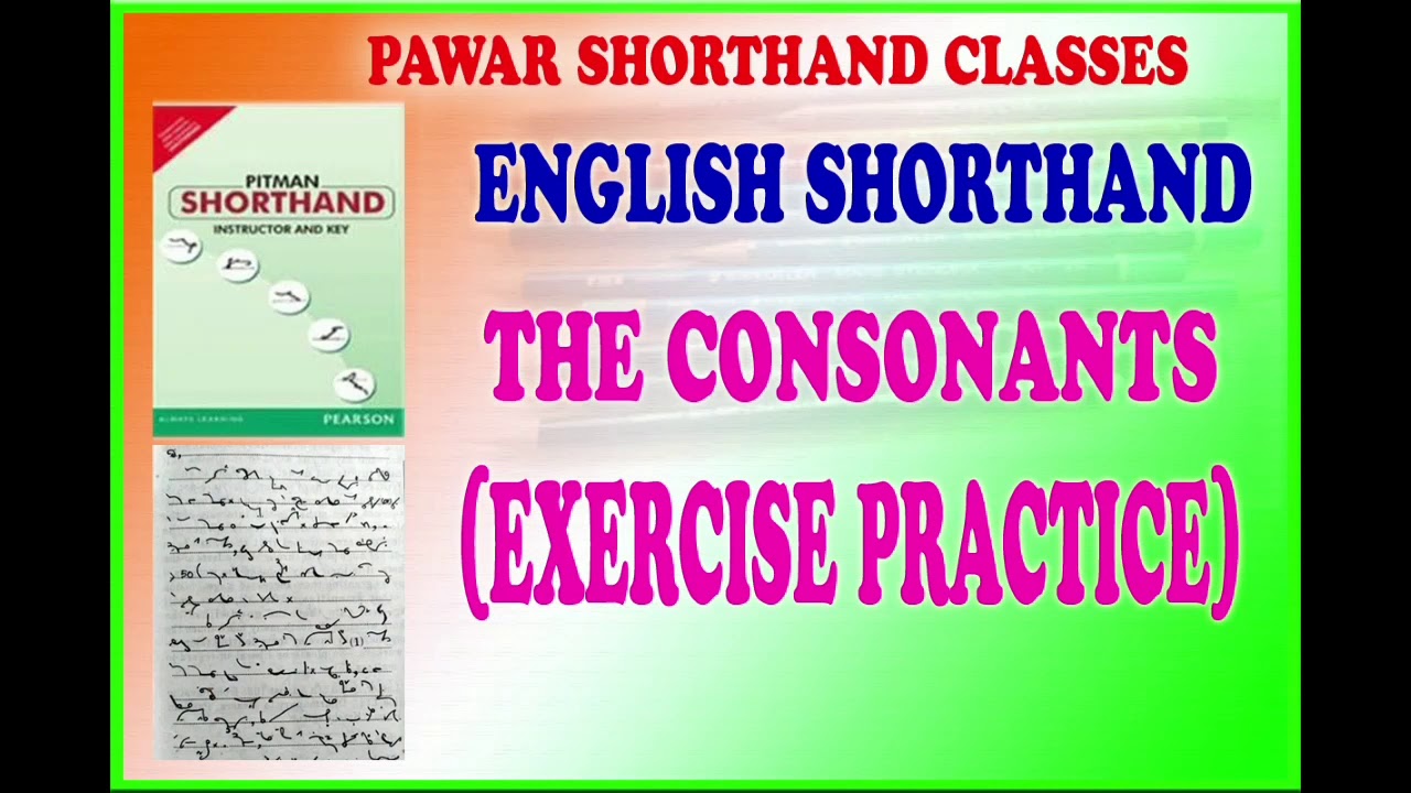 English Shorthand Consonants - Exercise Practice - YouTube