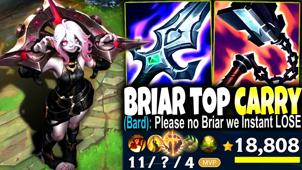 Team Doubted my BRIAR TOP so I CARRIED THEM 1V9 with My MAX HEAL BRIAR ...