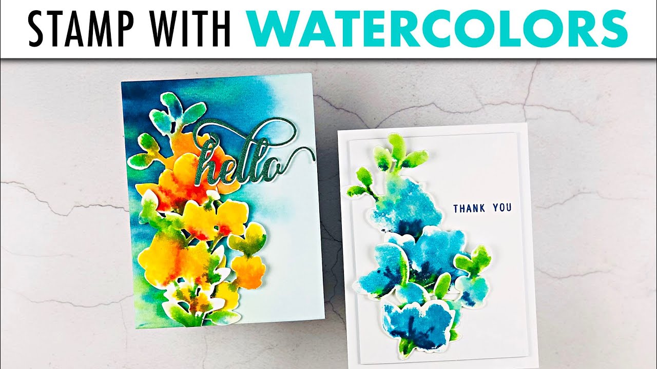 Stamp with Watercolors - YouTube