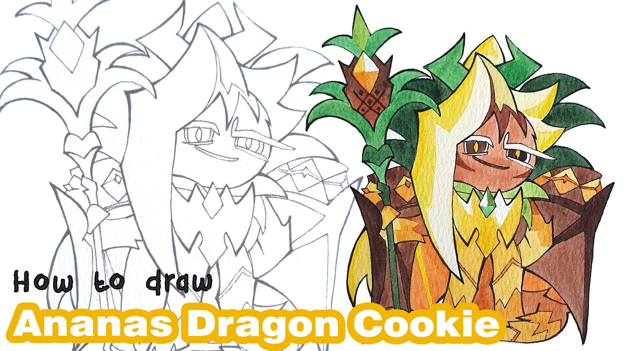 How to draw Ananas Dragon Cookie | OvenBreak - YouTube