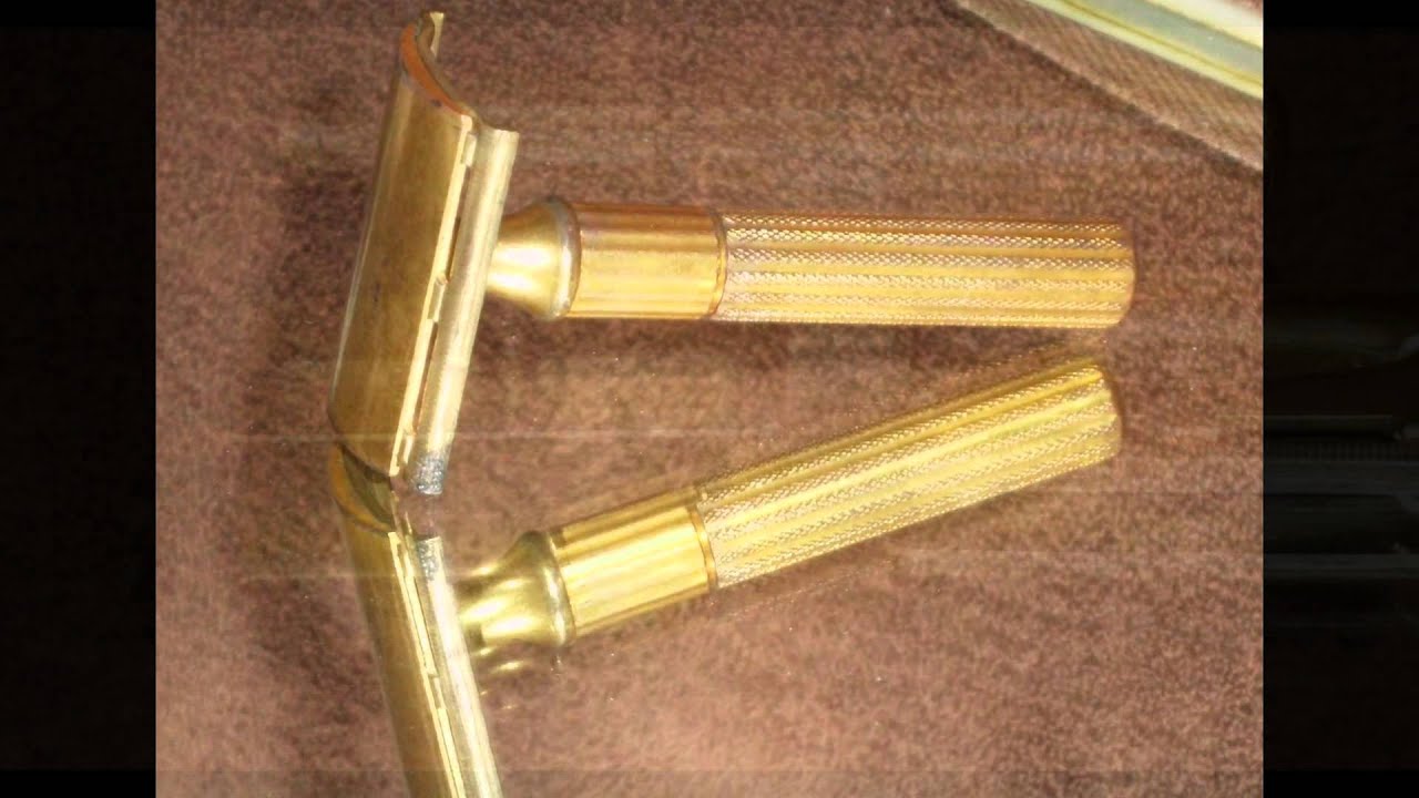 1946 Gillette Gold Tech Razor - YouTube