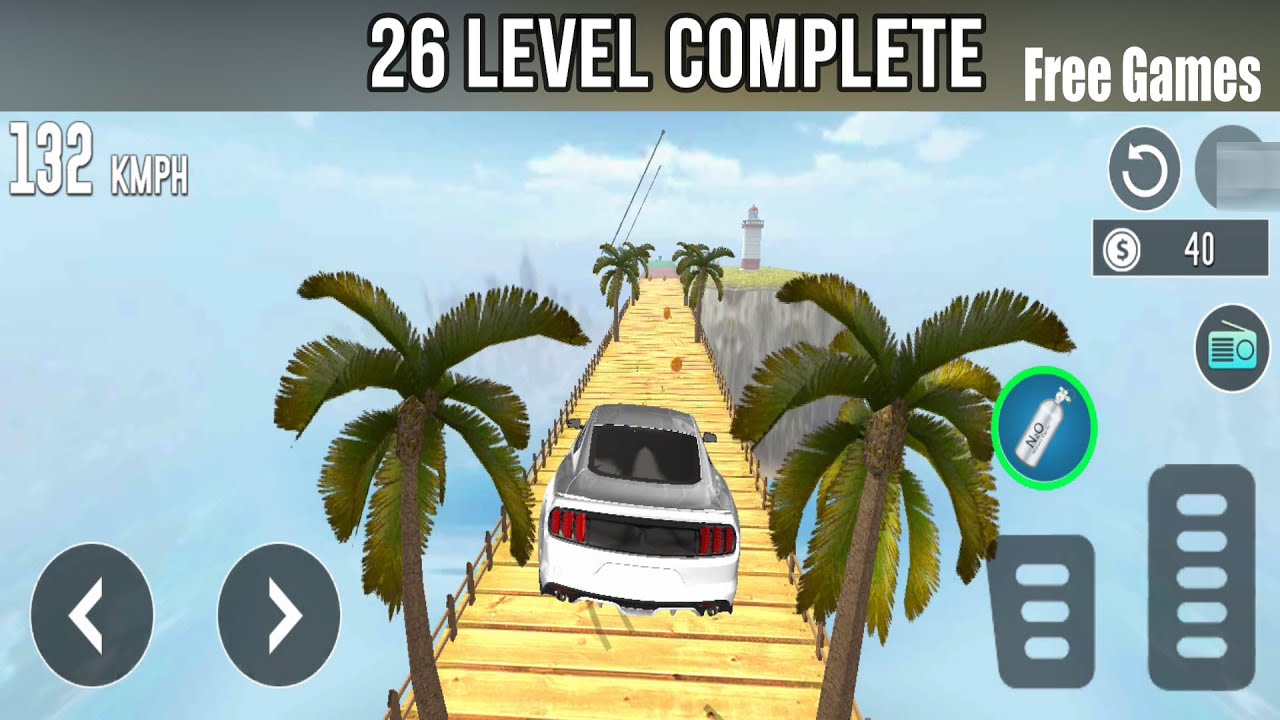 Muscle Car Stunts Game ! 26 level Complete - YouTube