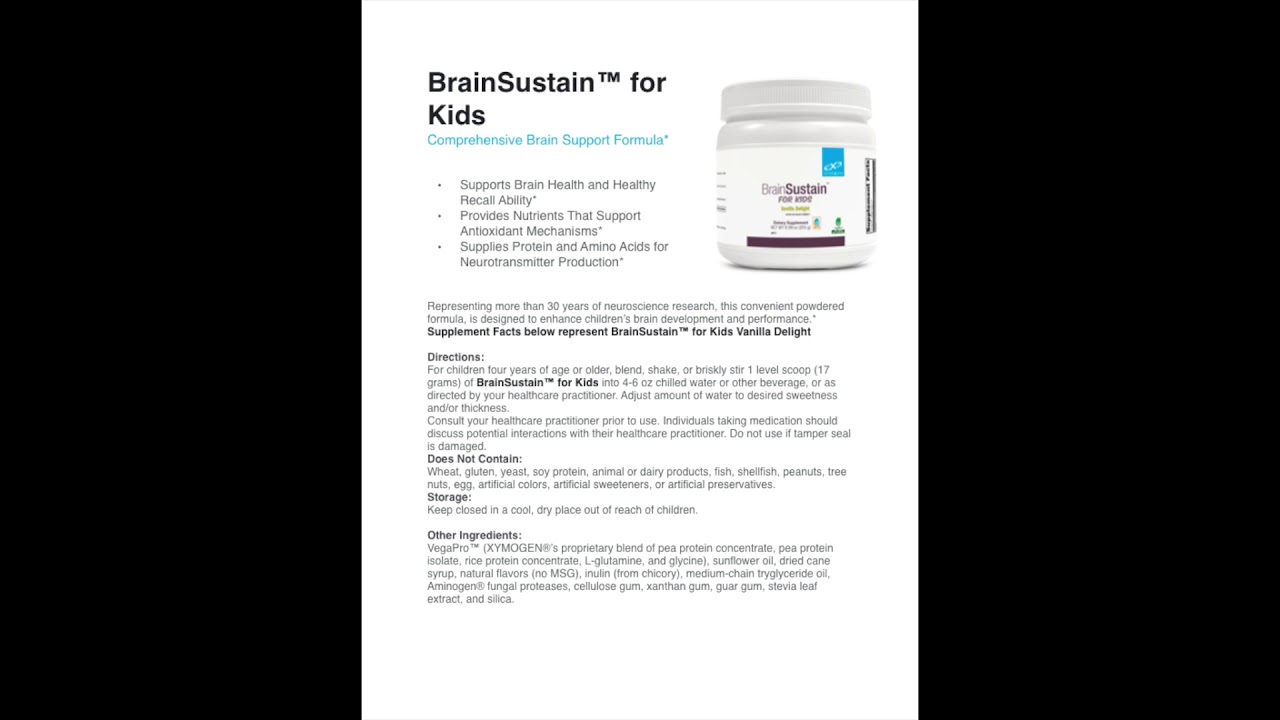 BrainSustain™ for Kids by Xymogen | Auburn Naturopathic Medicine ...