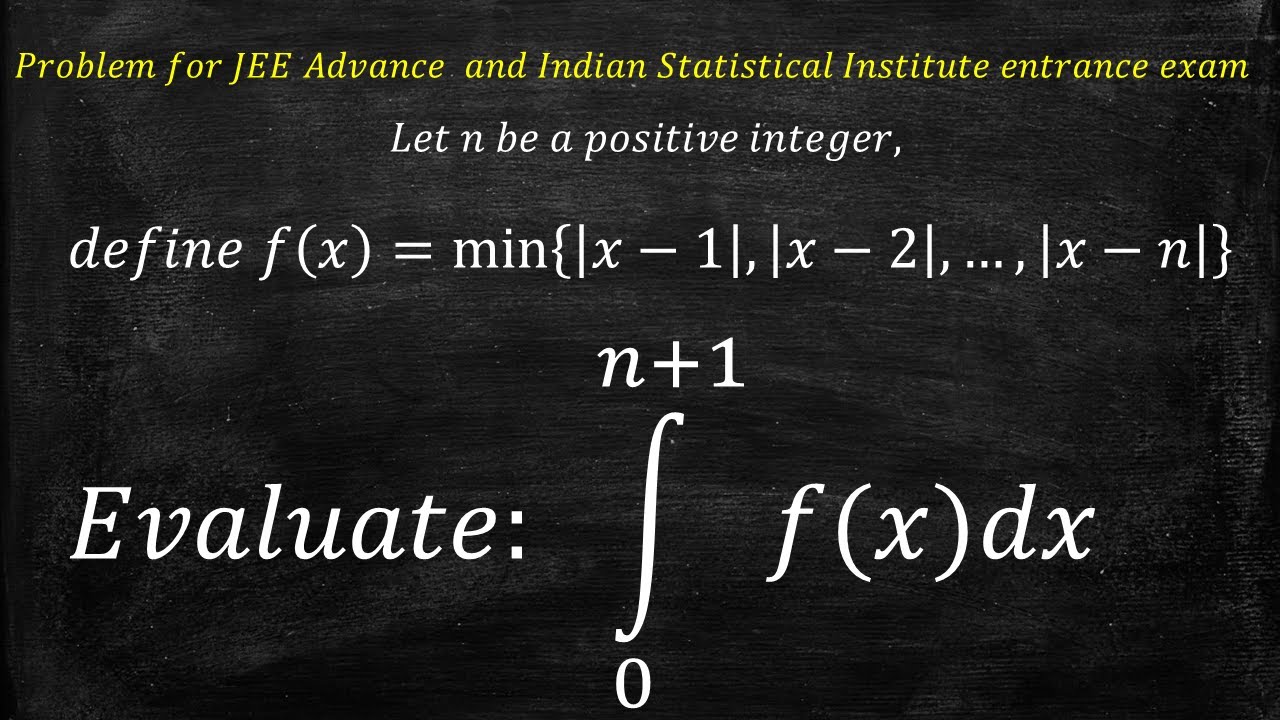 Beautiful integration problem || IIT || Indian Statistical Institute ...