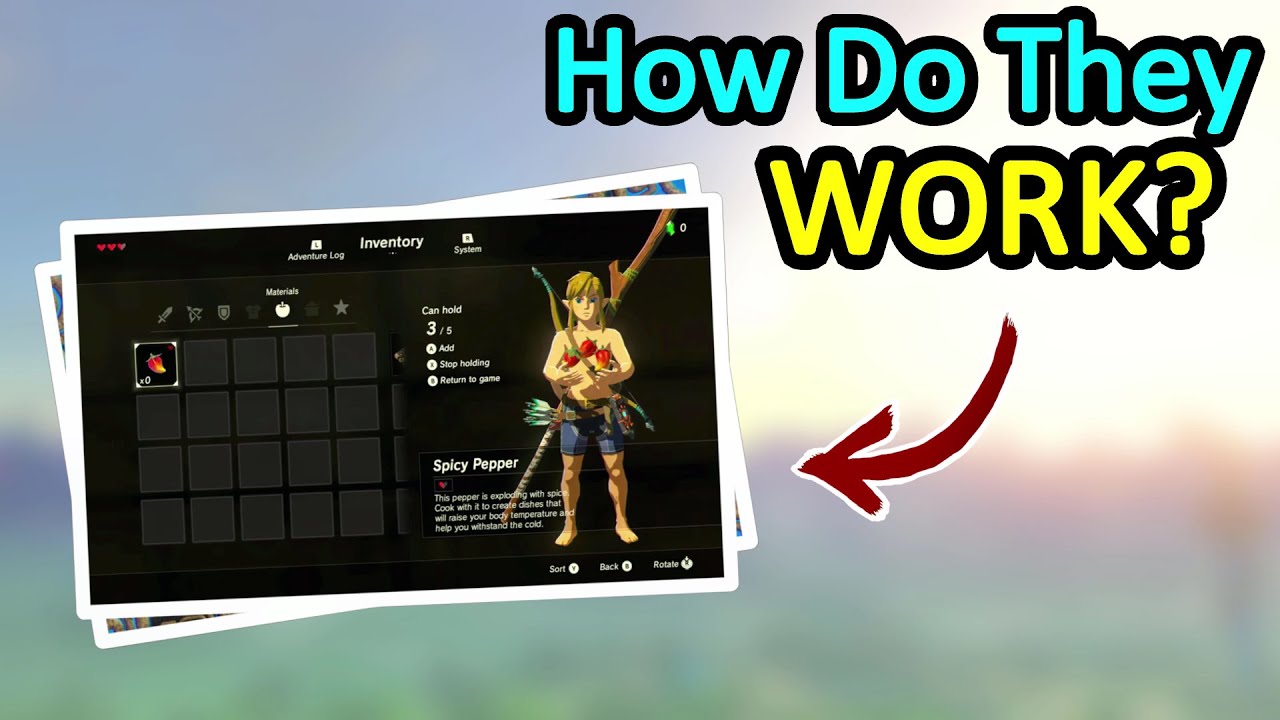 BOTW's Pause Menus are Surprisingly Complex - YouTube