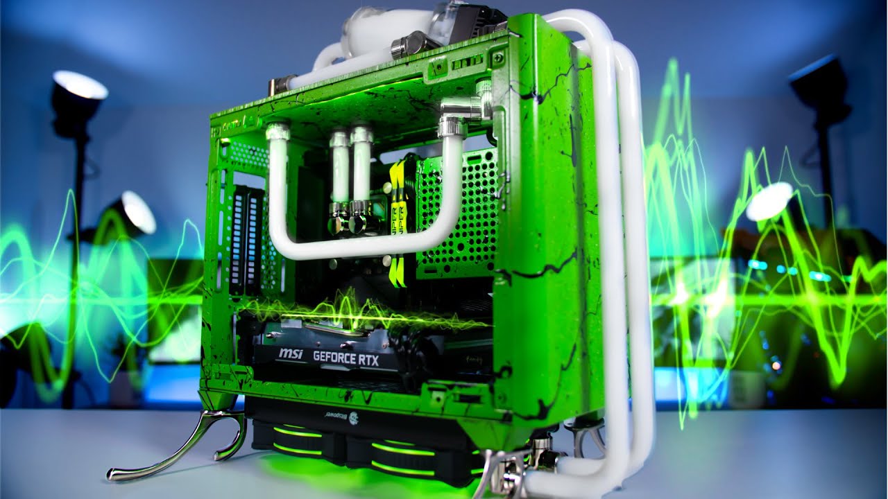 EPIC Custom Water Cooled ITX Gaming PC Build - Time Lapse NR200P - YouTube
