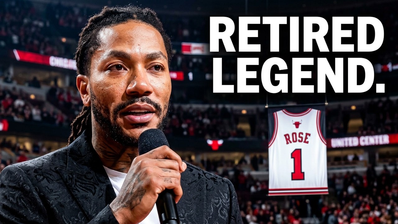 Derrick Rose Chicago Bulls Jersey Retirement Ceremony from 2008 to 2016 ...