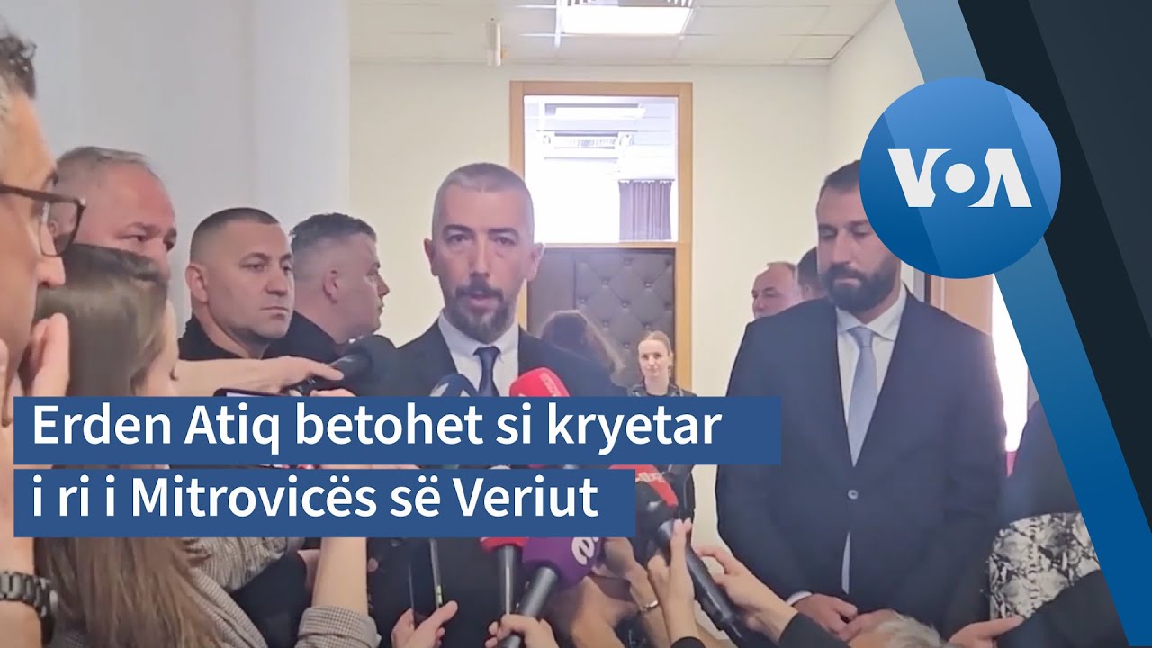Erden Atiq betohet si kryetar i ri i Mitrovicës së Veriut - YouTube