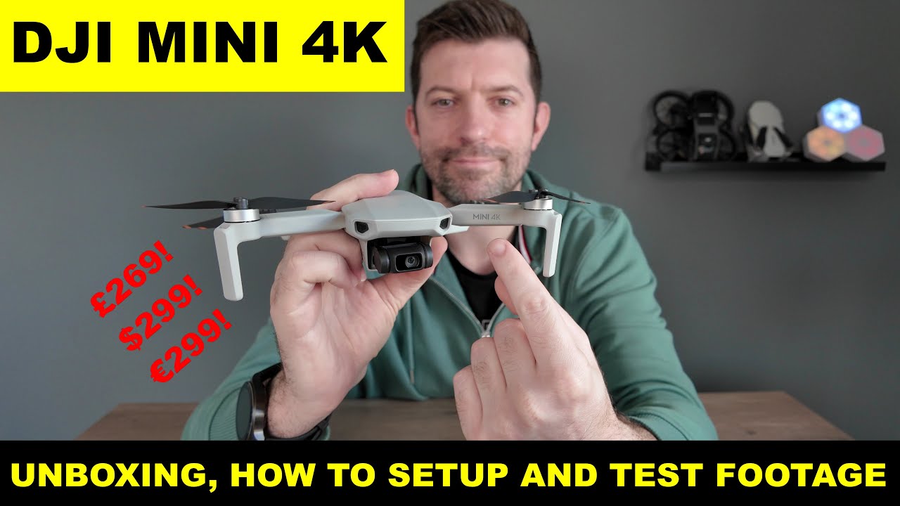 DJI MINI 4K DRONE UNBOXING, HOW TO SET UP AND SAMPLE 4K FOOTAGE - YouTube