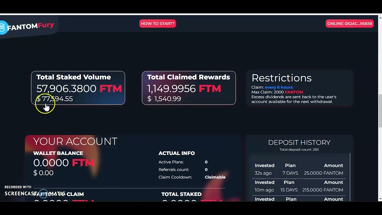 Fantom Fury / Earn up to 20% Daily - Overview & Tutorial - Just ...