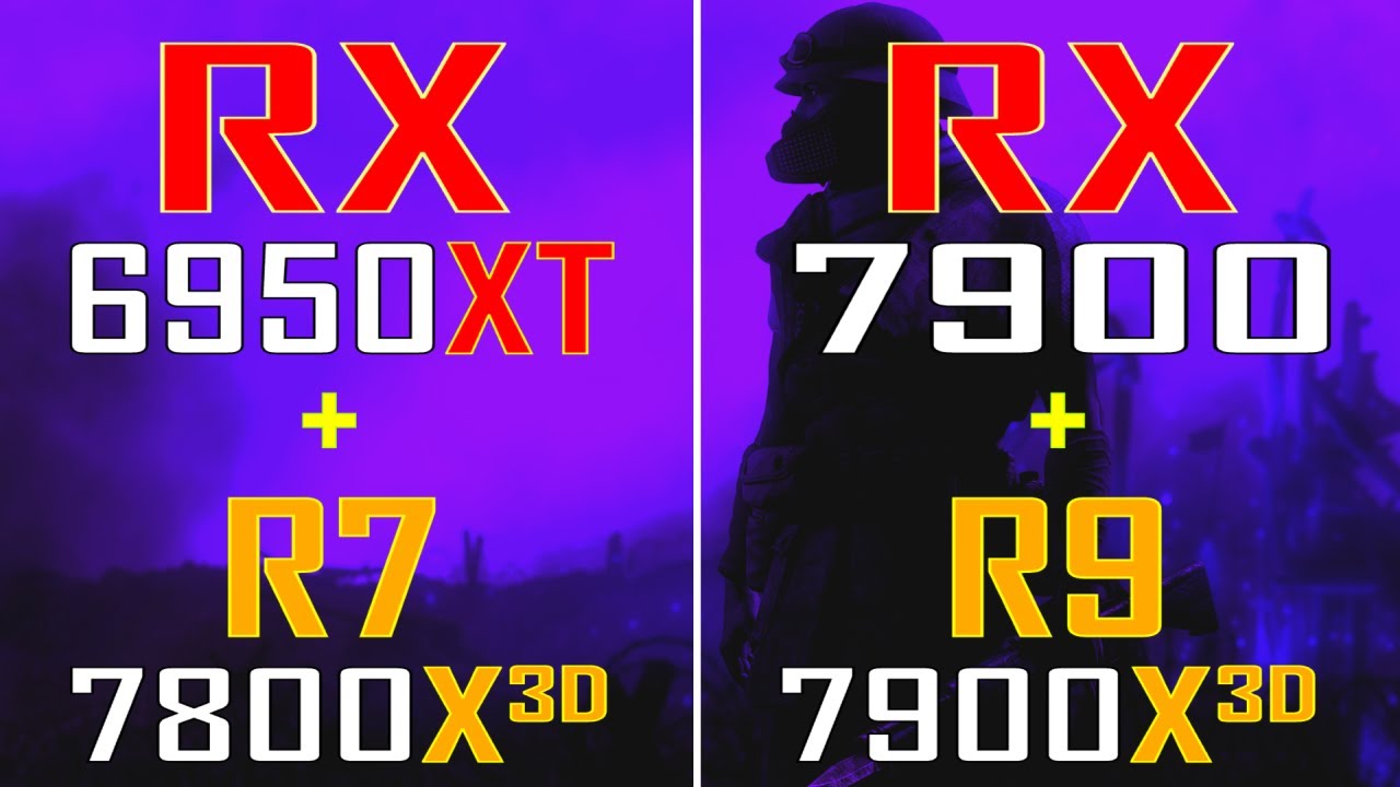 RX 7900 + RYZEN 9 7900X3D vs RX 6950XT + RYZEN 7 7800X3D || PC GAMES ...