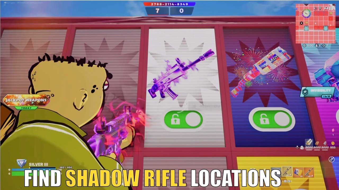 SUPER RED VS BLUE TYPICAL GAMER MAP FORTNITE - FIND SHADOW RIFLE ...