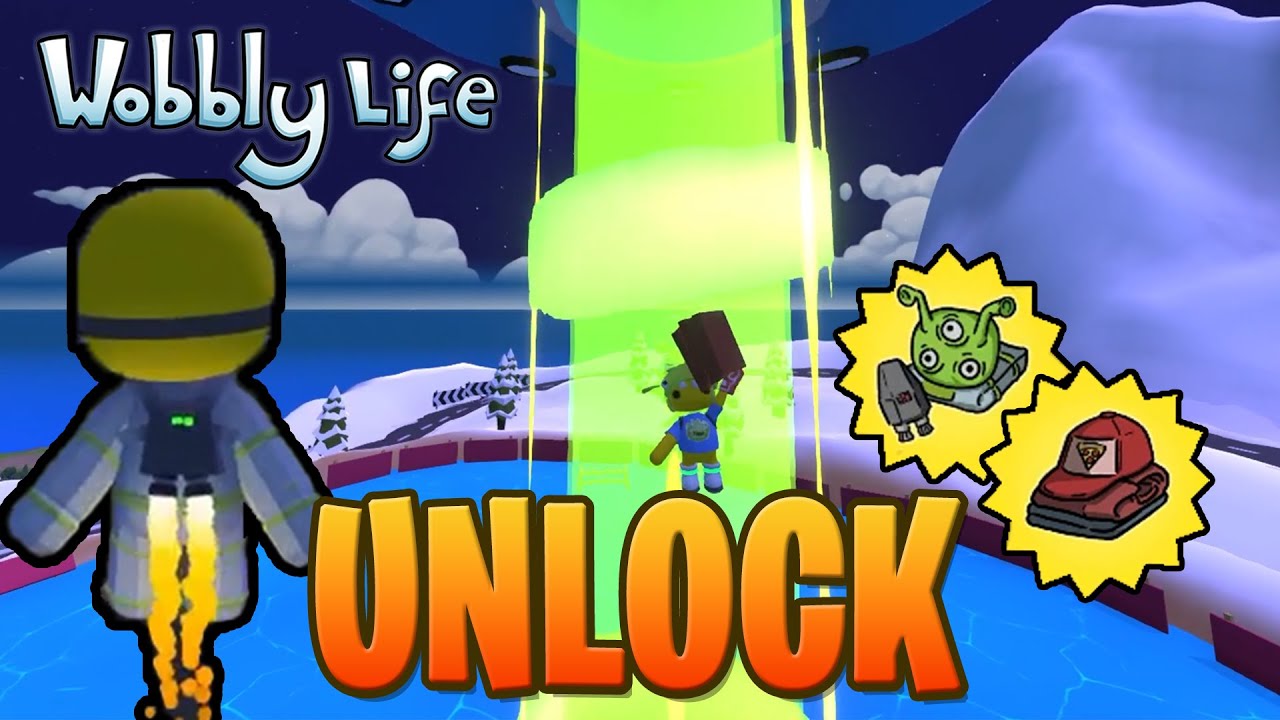 UNLOCK AWESOME JETPACK with the ALIEN OUTFIT | Wobbly Life 0.94 #pizza ...
