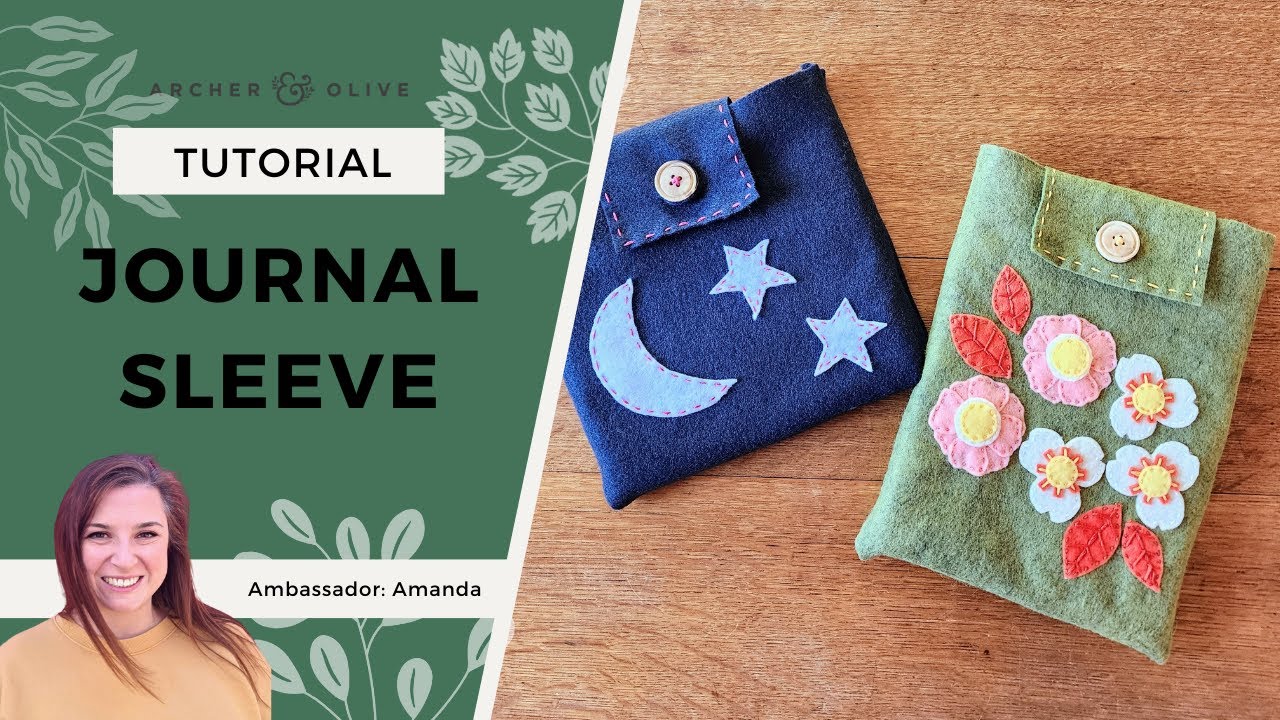 How to Make an Easy Journal Pouch | No Sewing Machine Needed! - YouTube