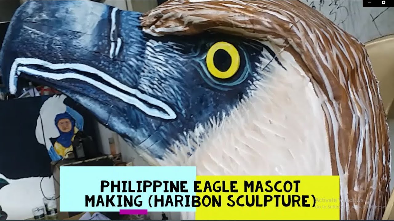 PHILIPPINE EAGLE MASCOT MAKING (HARIBON SCULPTURE) - YouTube
