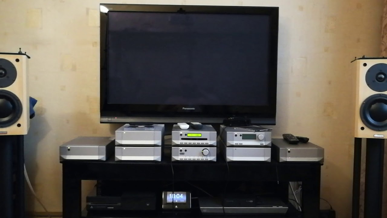 Cyrus system with Dynaudio speakers - YouTube