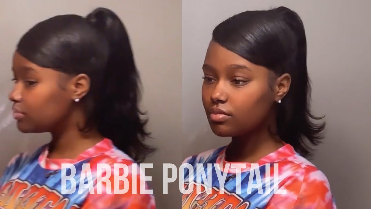 HIGH SWOOP PONYTAIL ON NATURAL HAIR | NO WAX | 90’s inspired - YouTube