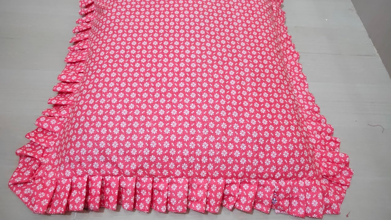 Srif 1 mitter fabric se free size pillow cover cutting and stitching ...