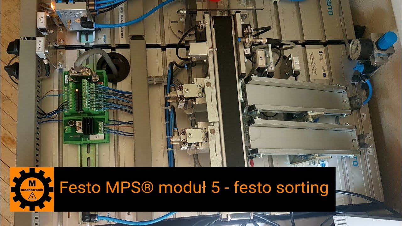 Festo MPS® moduł 5 - festo sorting (PLC S7-300) - YouTube