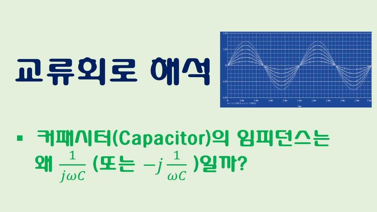 교류회로 해석 - 커패시터의 임피던스는 왜 1/jwC 일까? - YouTube
