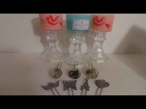 DOLLAR TREE DIY METAL STICKERS PAPER CLIPS,MERMAID CANDLE HOLDERS,FLAT ...