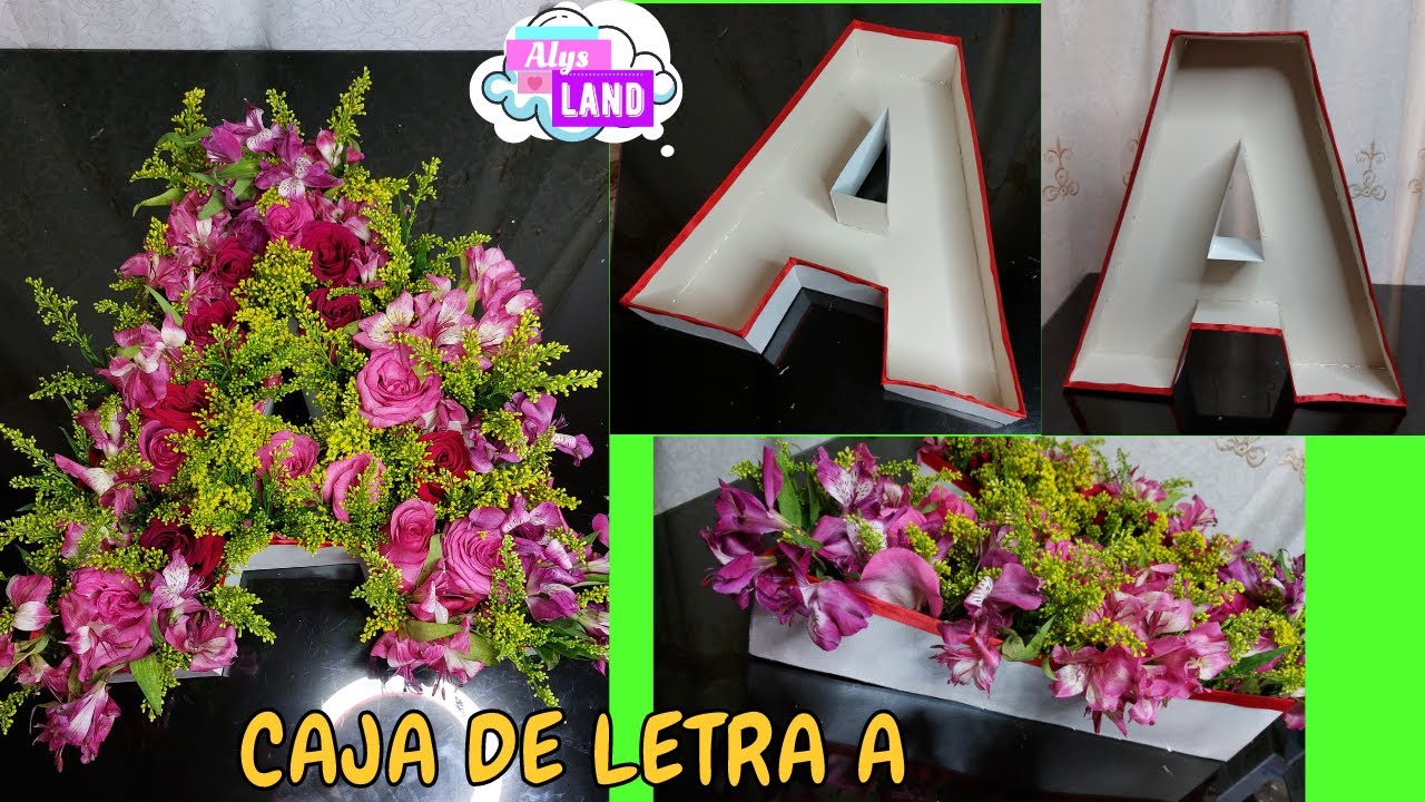 COMO HACER UNA CAJA DE REGALO DE LETRA A, EN FORMA DE LETRA A para DÍA ...