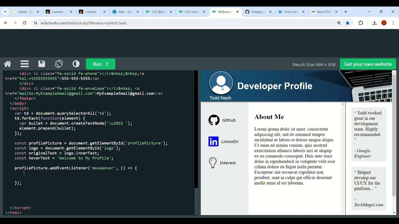 Building a Developer Profile (Stage 4) - YouTube