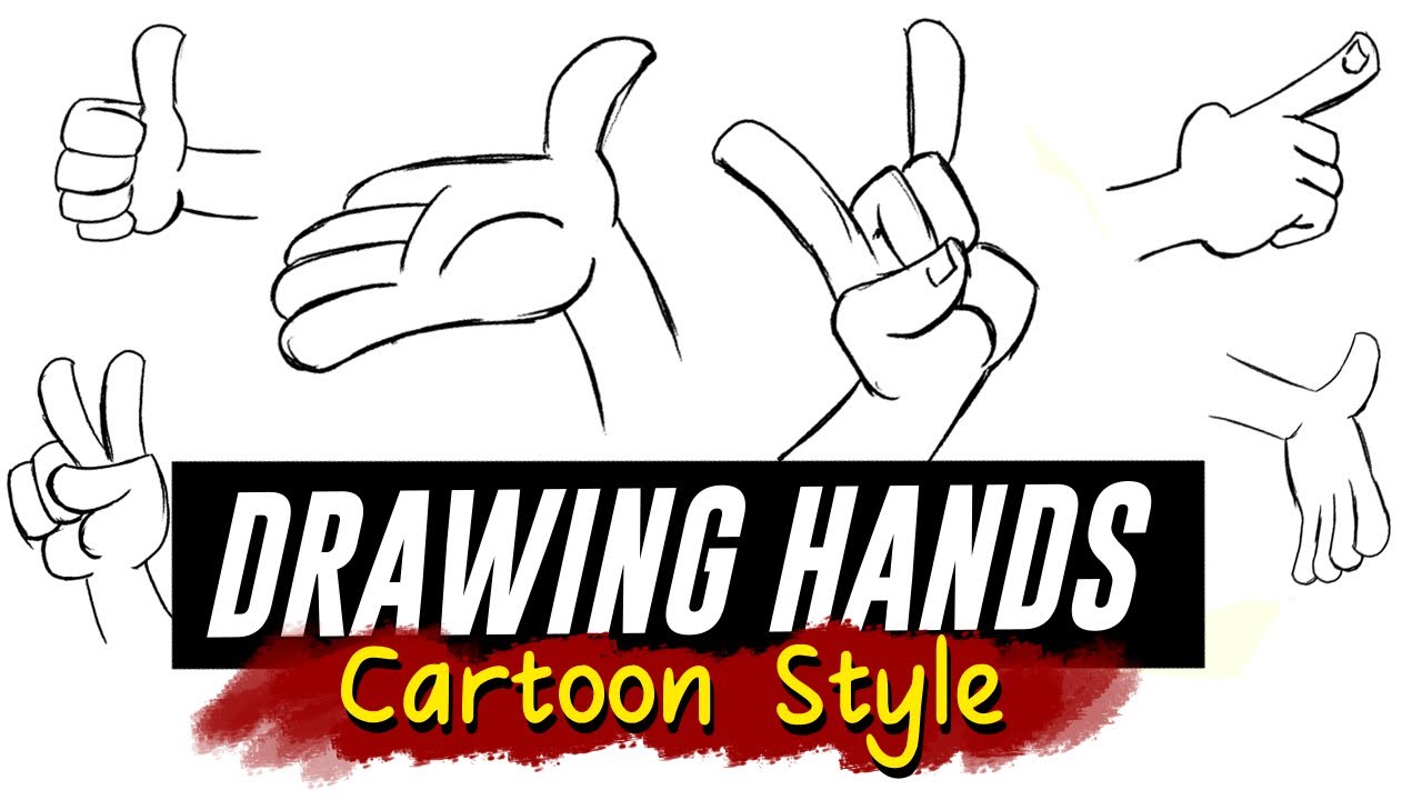 DRAWING HANDS IN CARTOON STYLE - YouTube