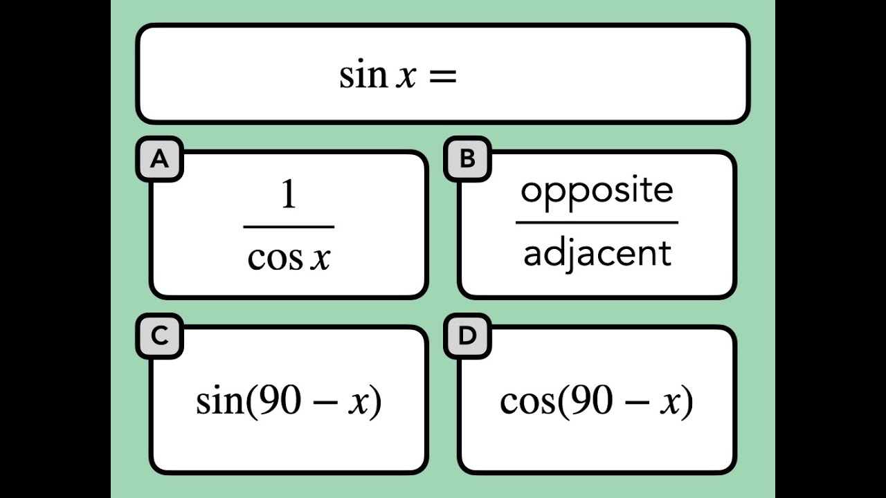 Trigonometry Formulas — SAT Math Facts & Formulas Quiz (5) - YouTube