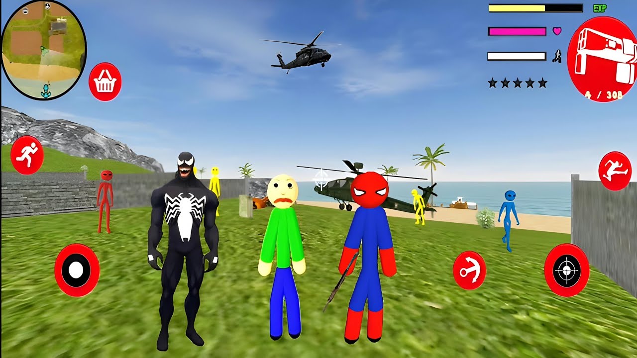 Baldi Stickman Game Baldi Spider Crime Mafia City Part#63 New Update ...