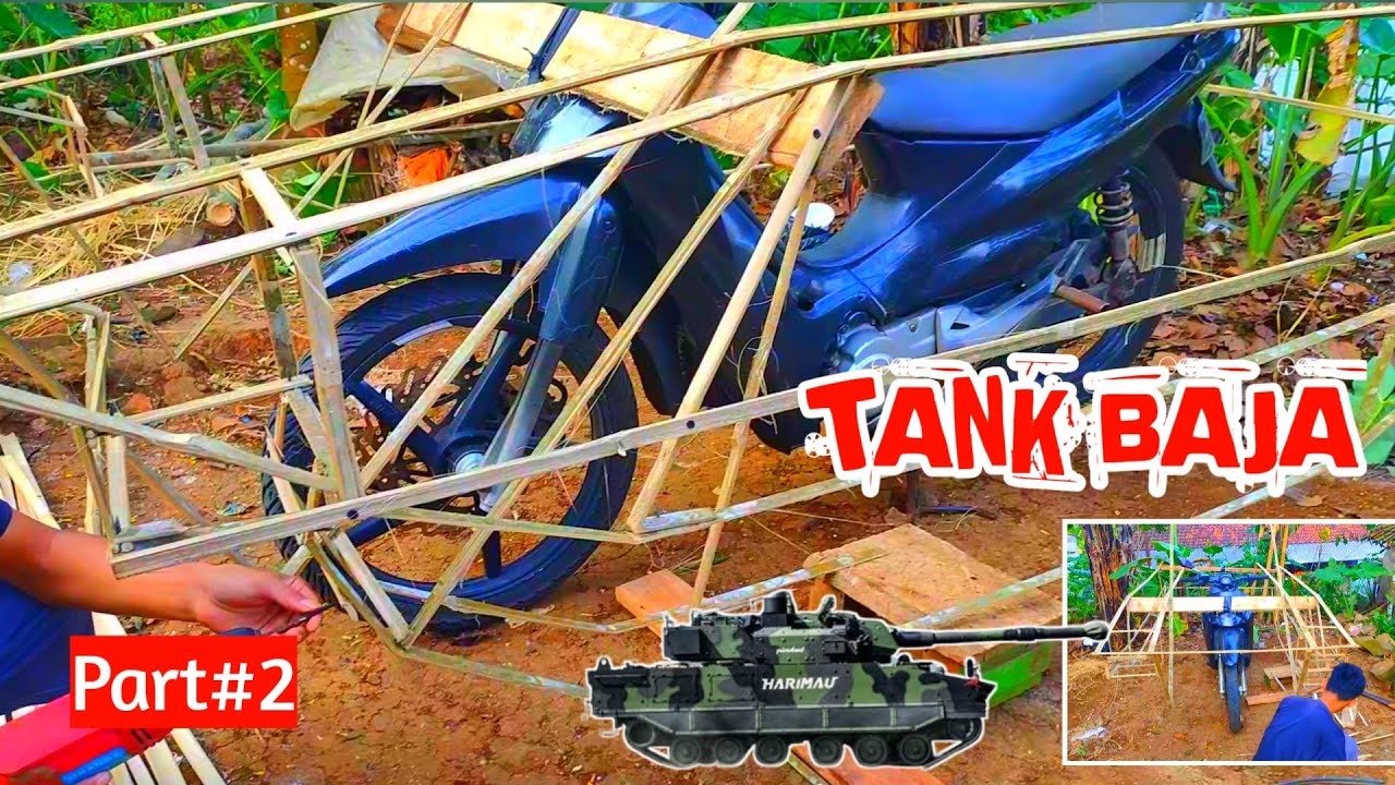 CARA MEMBUAT TANK BAJA DARI BAHAN BAMBU - YouTube
