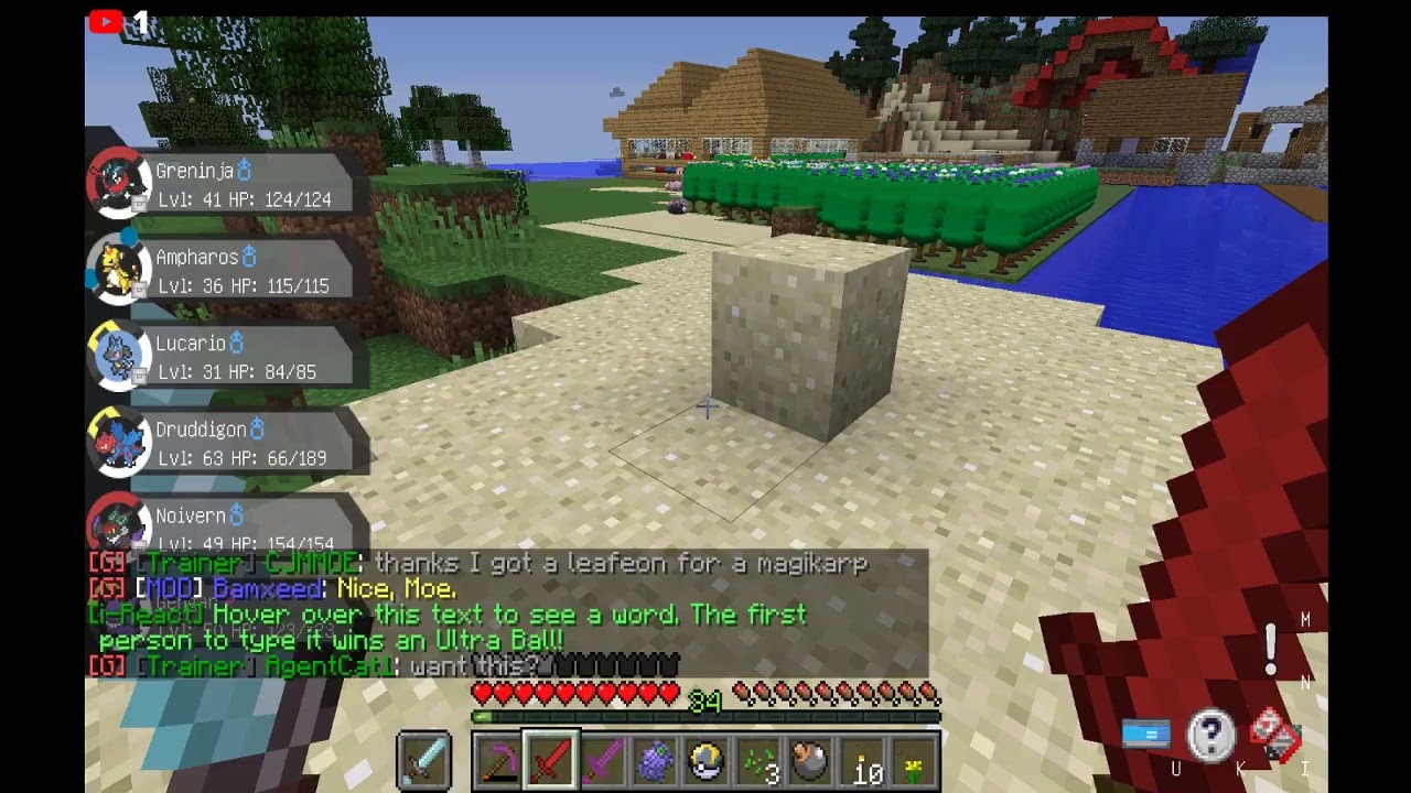 minecraft pixelmon(trying to evolve riolu) - YouTube