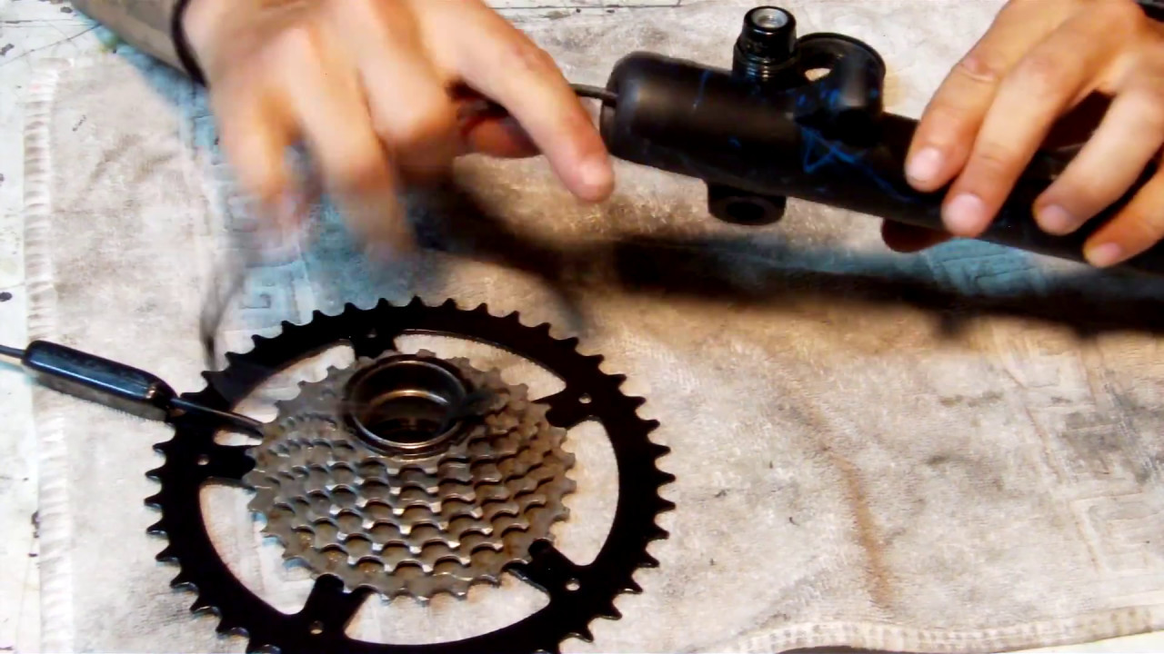 Easy DIY Upcycled bike parts to table lamp - YouTube
