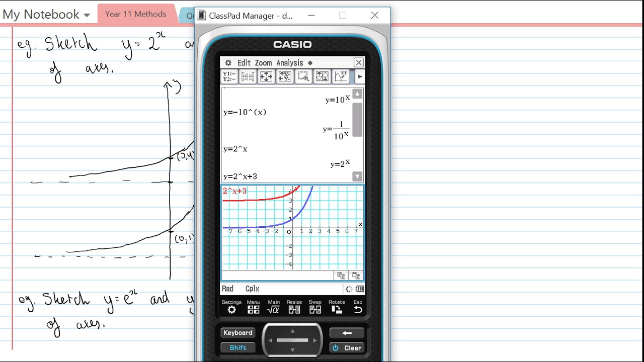 Year 11 Methods Sketching Exponential Graphs 2 - YouTube