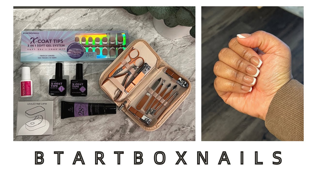 Trying BTArtBox X-Coat Short French Press On Nails | DIY NAILS AT HOME ...