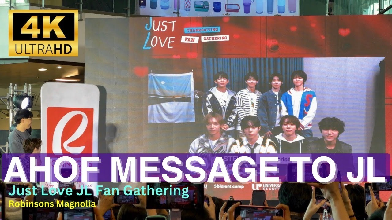 AHOF Members message to JL at Just Love JL Fan Gathering Robinsons ...