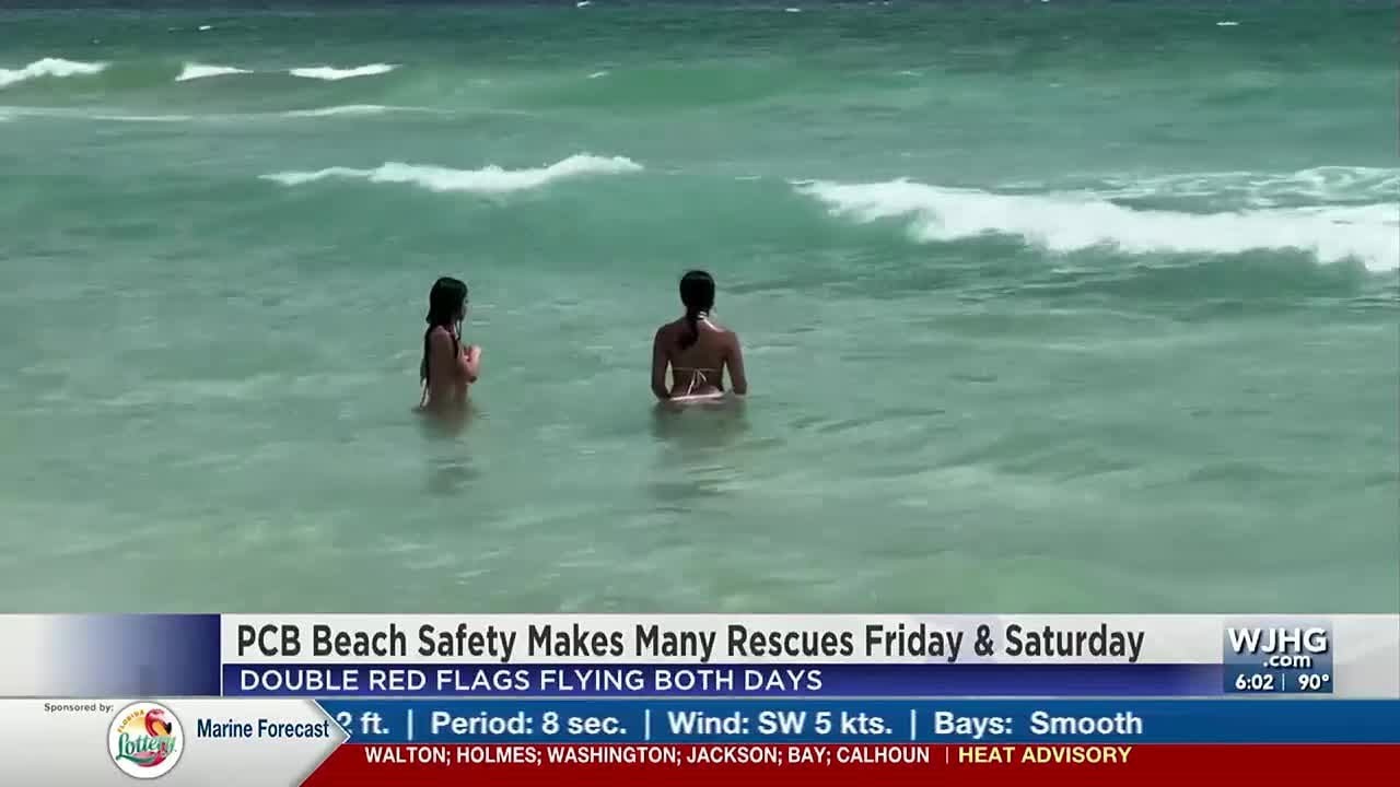 PCB Beach safety making many rescues - YouTube