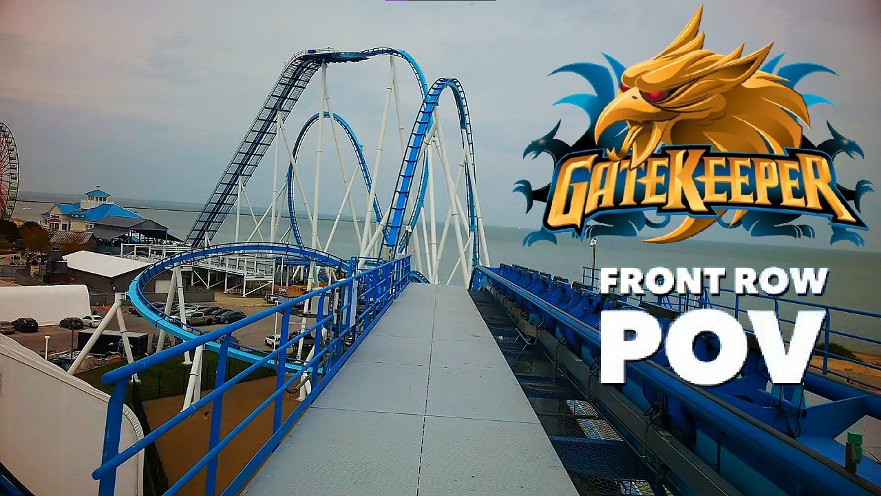 GateKeeper Front Row Left Wing On-Ride POV B&M Wing Roller Coaster ...