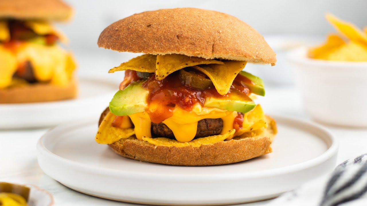 Cheesy Nacho Burgers Recipe - YouTube