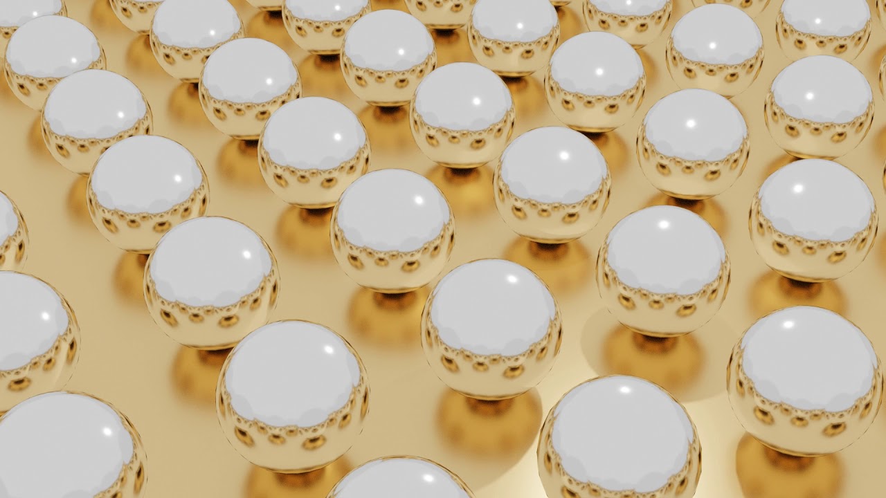 Metalic Gold Silver Brass Balls | Infinity Loop Moving Balls | Blender ...