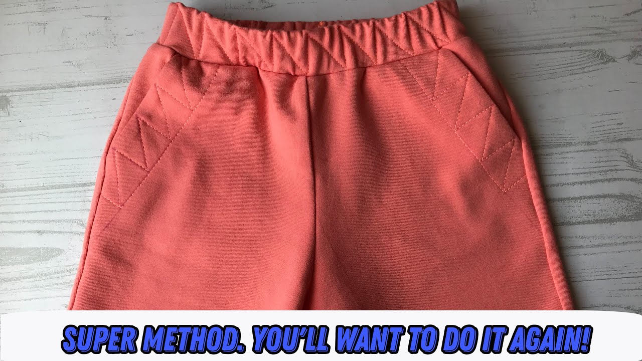 DIY How to sew an elastic band | Belt | Original method that you will ...