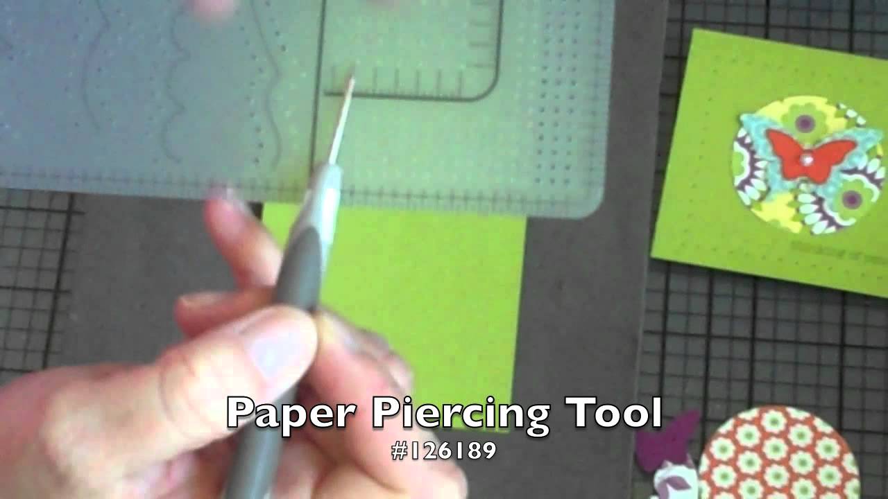 Paper Piercing Butterfly Notecard - YouTube