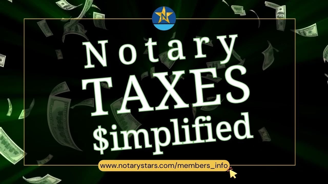 Notary Taxes Simplified | Follow Up Discussion to Accounting for ...