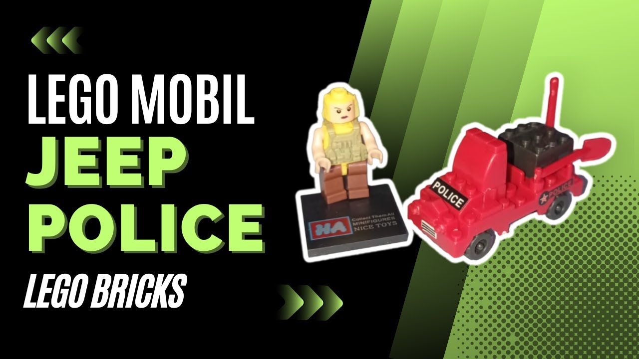 Rakit mobil jeep polisi dari lego bricks - YouTube