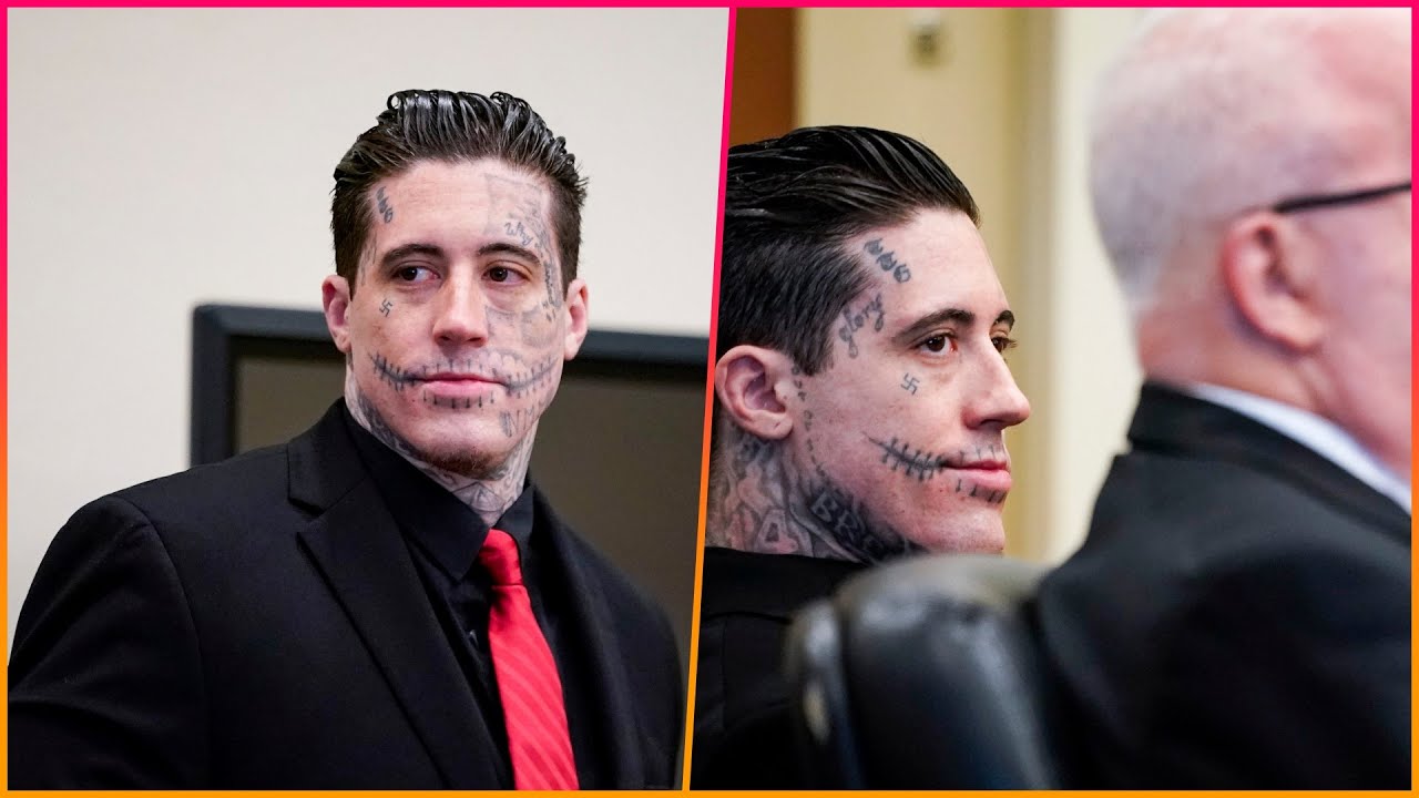 Wade Wilson smiles at judge as tattooed double murderer with chilling ...