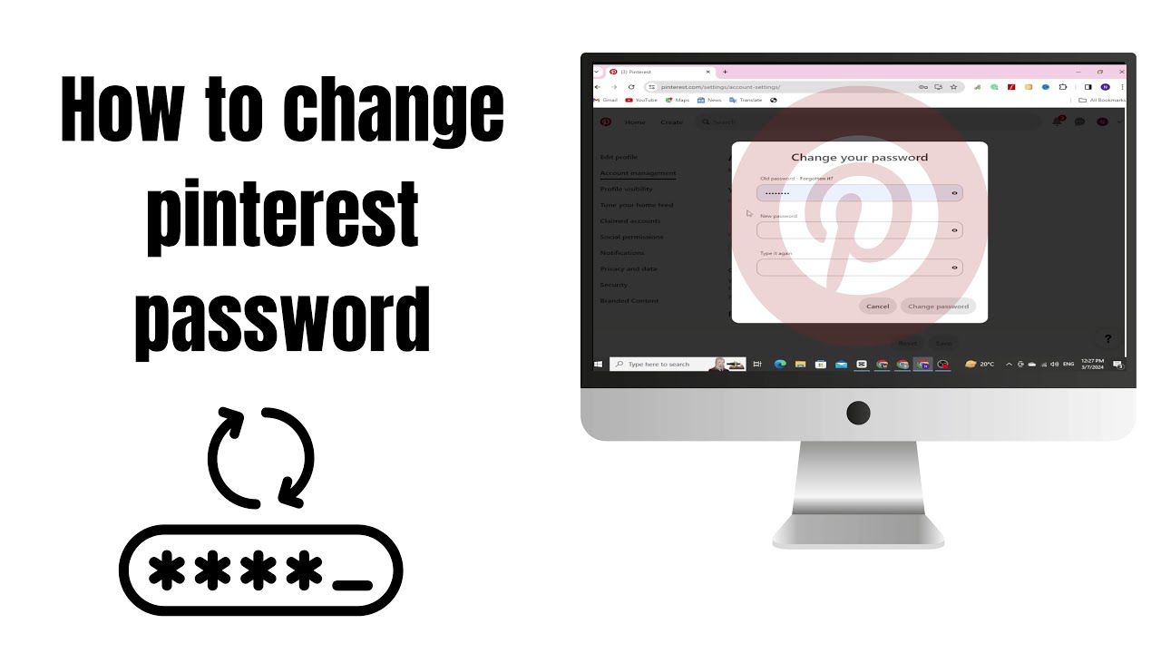 How to change pinterest password Laptop/PC (2024) - YouTube