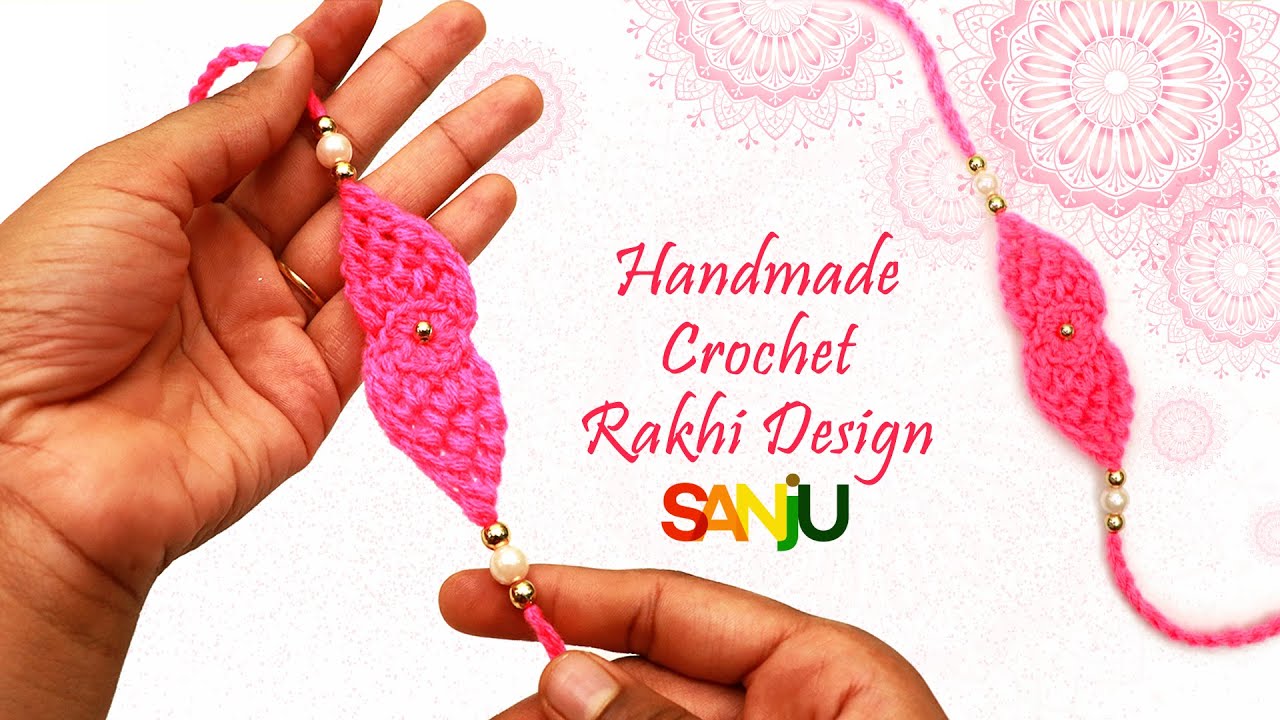 How to make crochet rakhi design | Easy DIY woolen rakhi | # ...