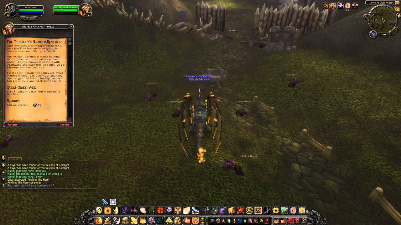 Quest 1300: Anvilmar the Hero (WoW, human, paladin) - YouTube