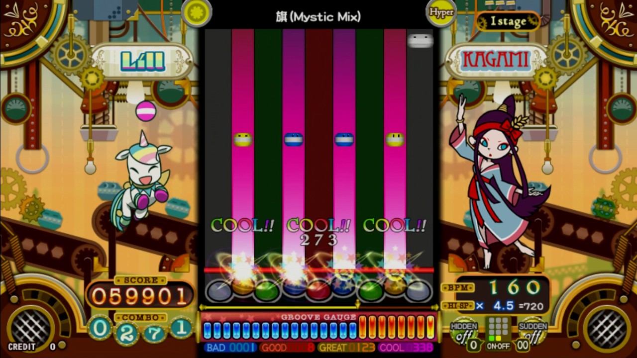 [pop'n music うさぎと猫と少年の夢] 旗 (Mystic Mix) (H) - YouTube